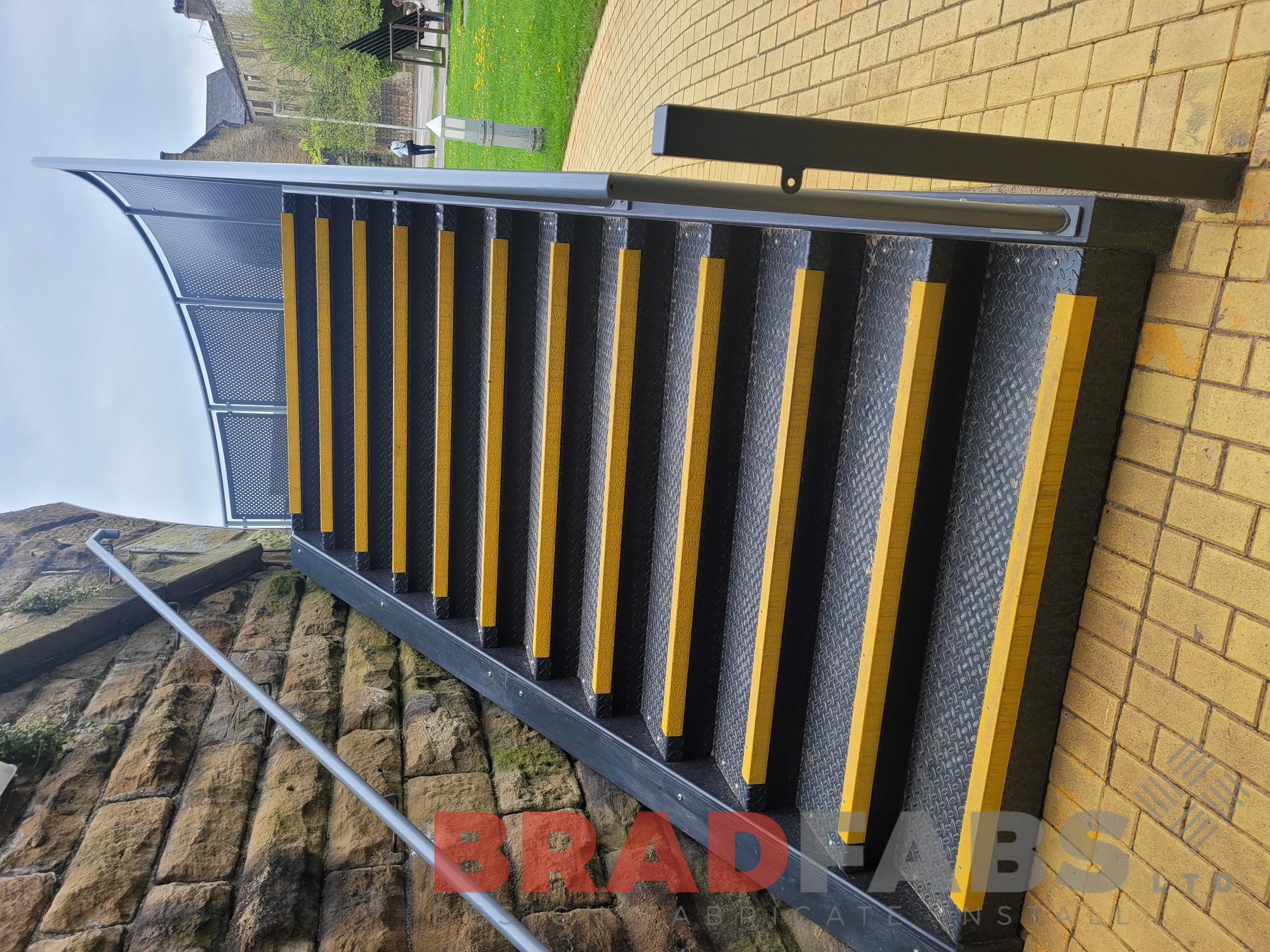 External Steel Staircase Allowing Access To The Side Of The Property ...